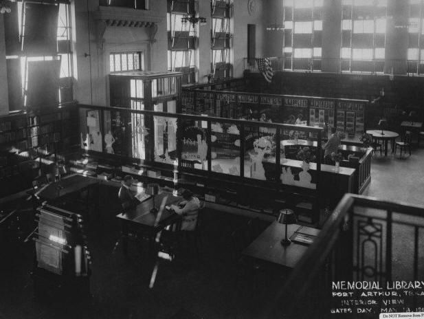 Inside Port Arthur Memorial Library